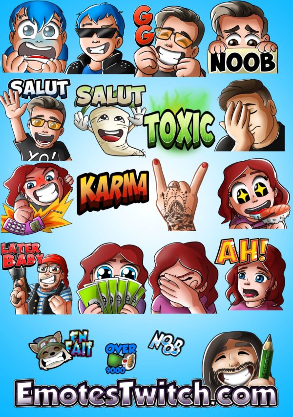 Twitch emotes Trinity & co – Custom emotes and badges for Streamers