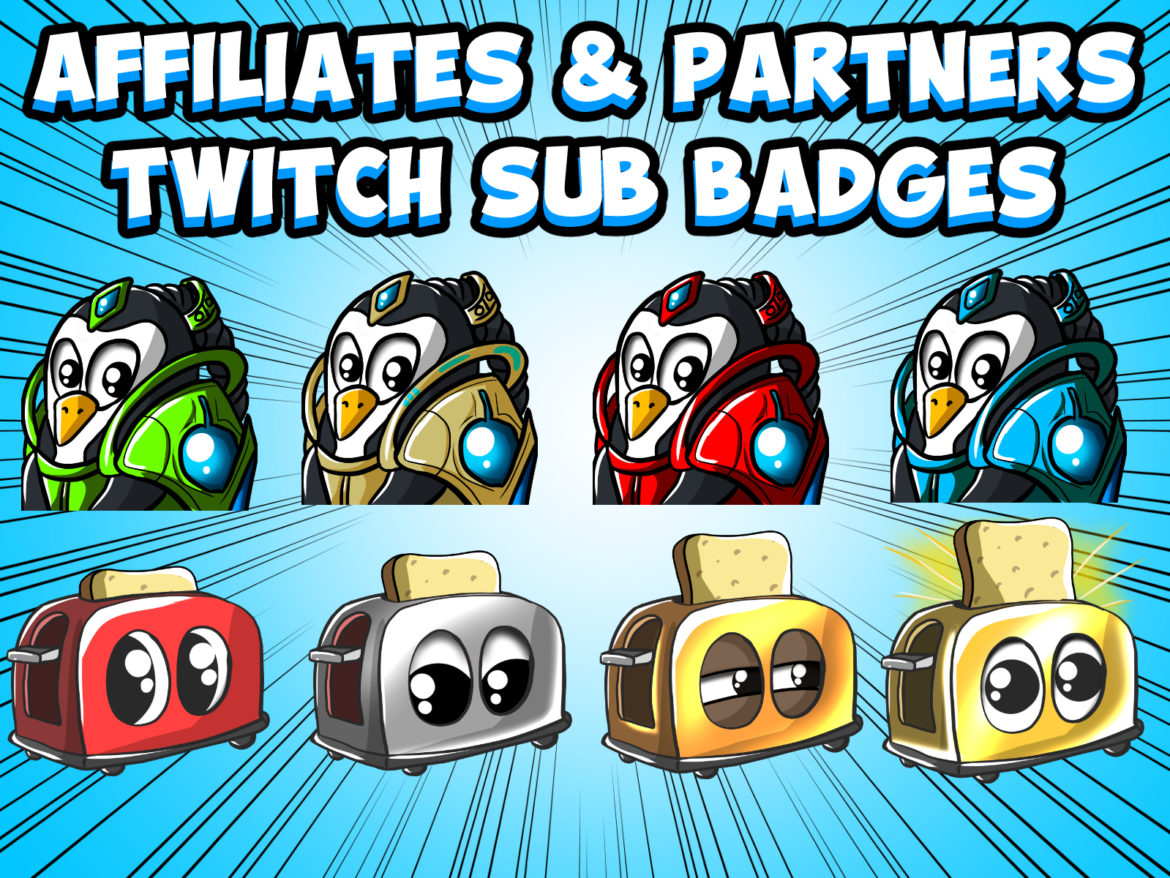 custom twitch badges for affiliates and partners – Custom emotes and ...