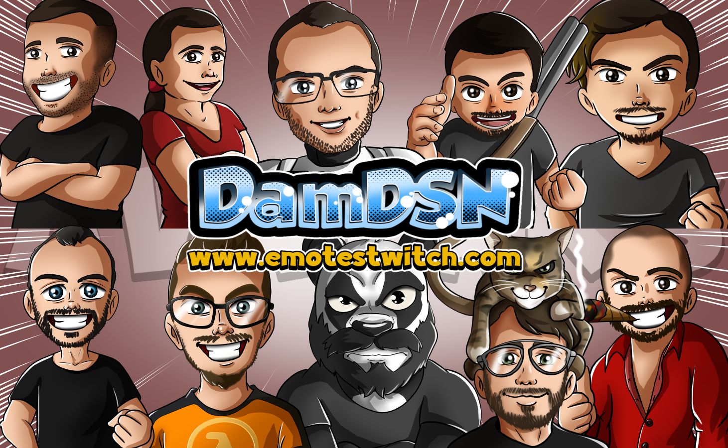 Avatars examples 4 – Custom emotes and badges for Streamers