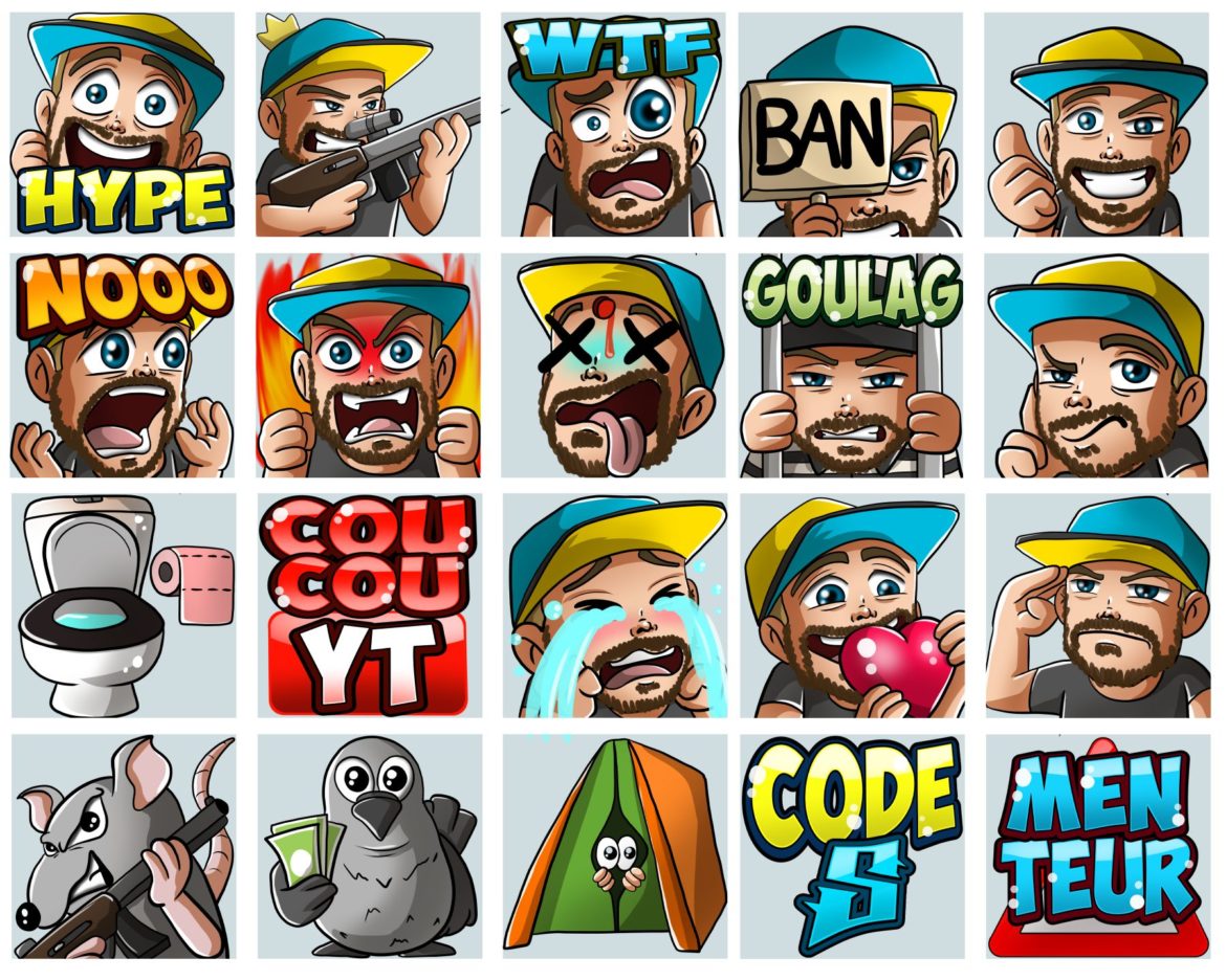 New emotes for SkyrrozTv – Custom emotes and badges for Streamers